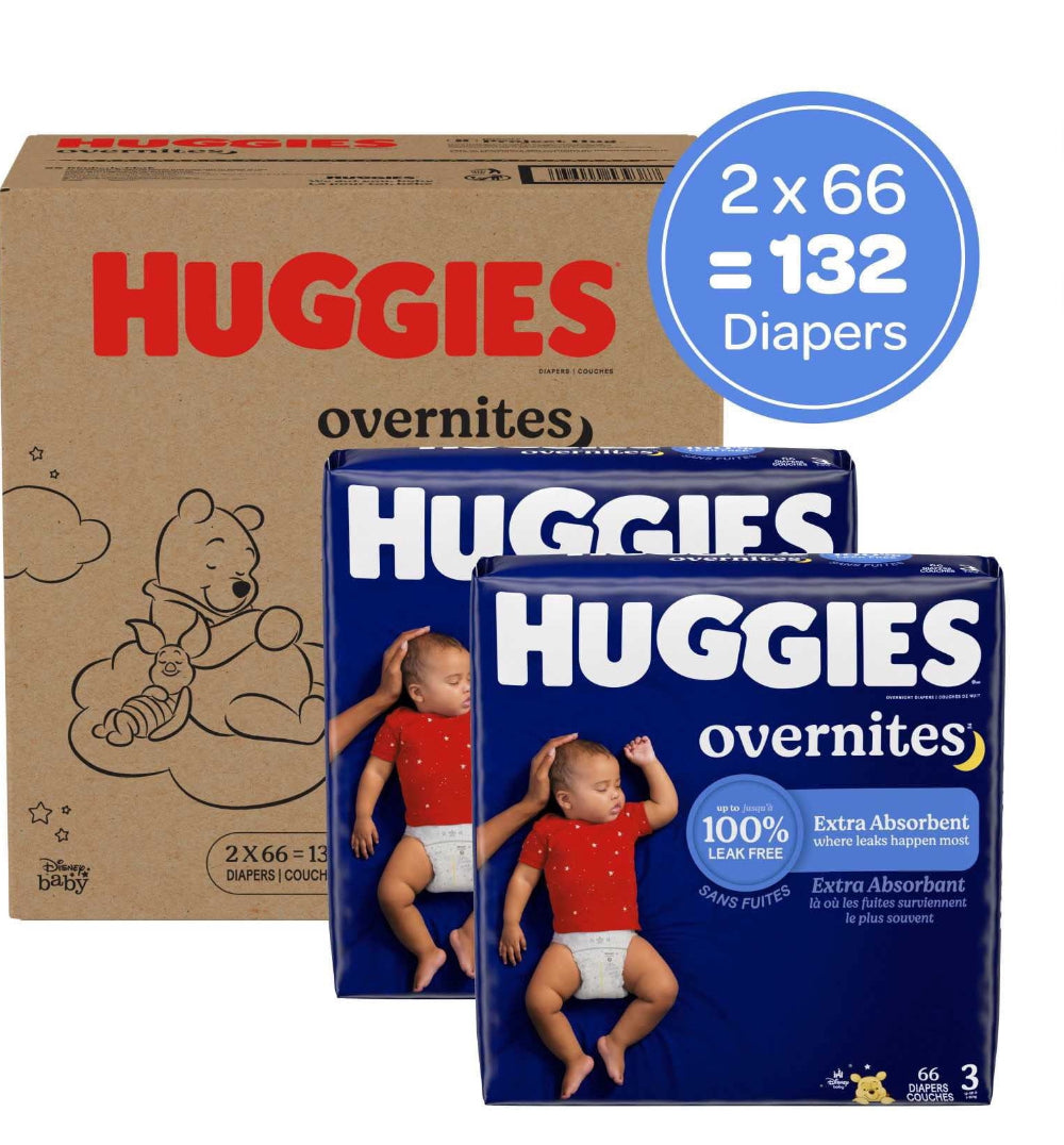 Huggies Overnites Nighttime Baby Diapers, Sizes 3-7 – Babies Nutrition